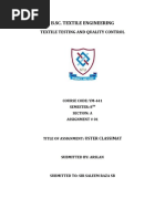 Uster Classimat Fault Chart | PDF | Knitting | Yarn