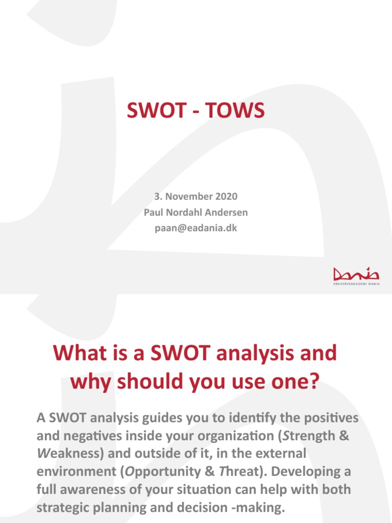 Swot Tows | PDF | Swot Analysis | Policy