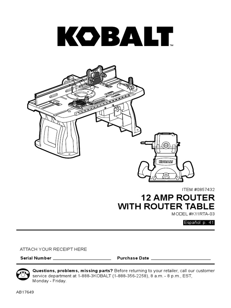 Kobalt Router K11rta03 | PDF | Ac Power Plugs And Sockets | Electrical ...