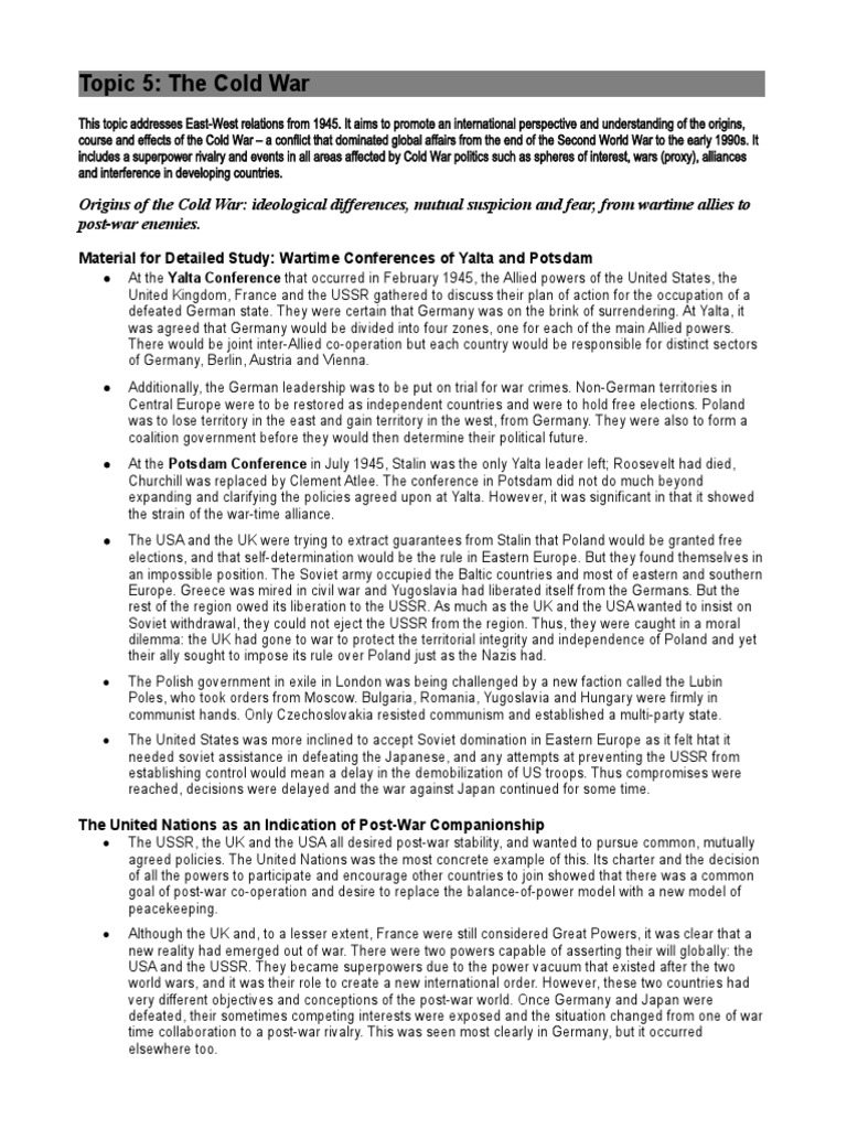 The Cold War | PDF | Cold War | Containment