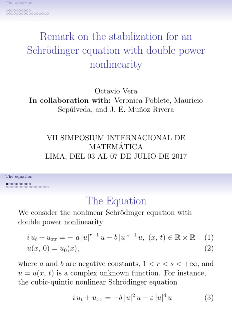 Nonlinear Schrödinger equation decay rates | PDF | Mathematical ...