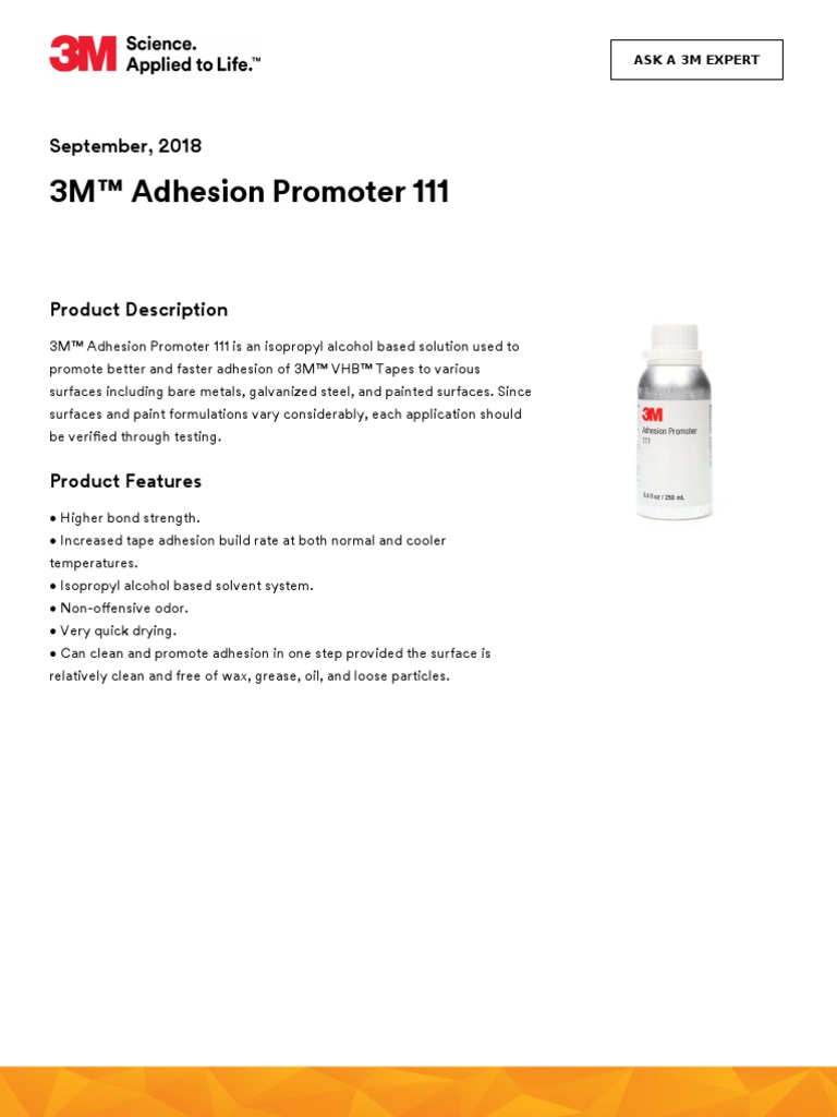 3M Adhesion Promoter 111 | PDF | Legal Remedy | Paint