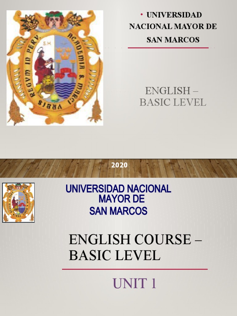 Basic English Course: Unit 1 Overview | PDF | Spanish Language | Peru