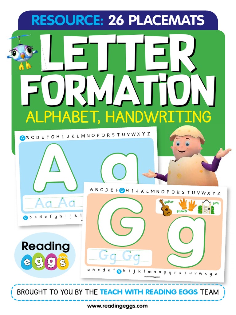 Alphabet Handwriting Placemats Guide | PDF | Phonics | Learning