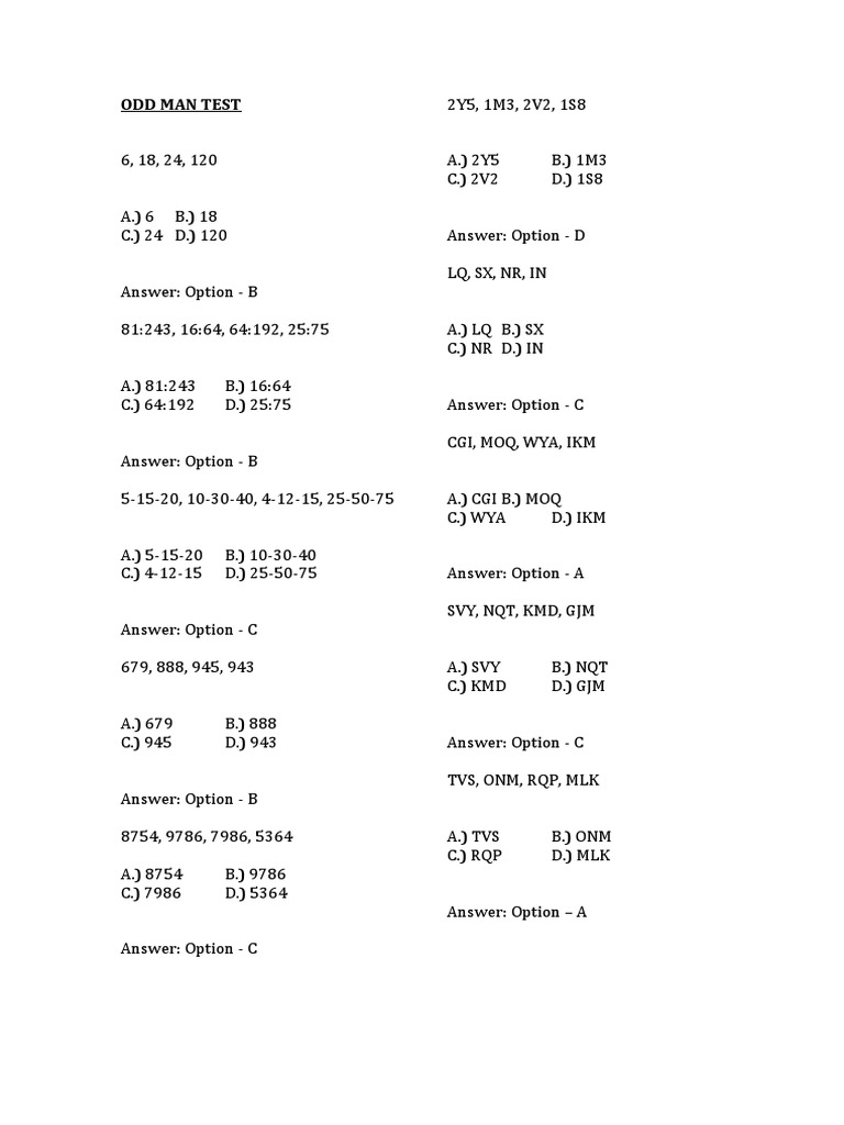 ODD MAN TEST Version Original | PDF | Nature