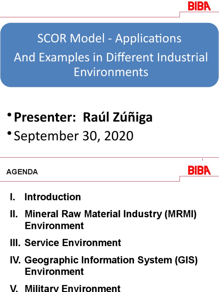 SCOR Model - Applications and Examples in Different Industrial ...