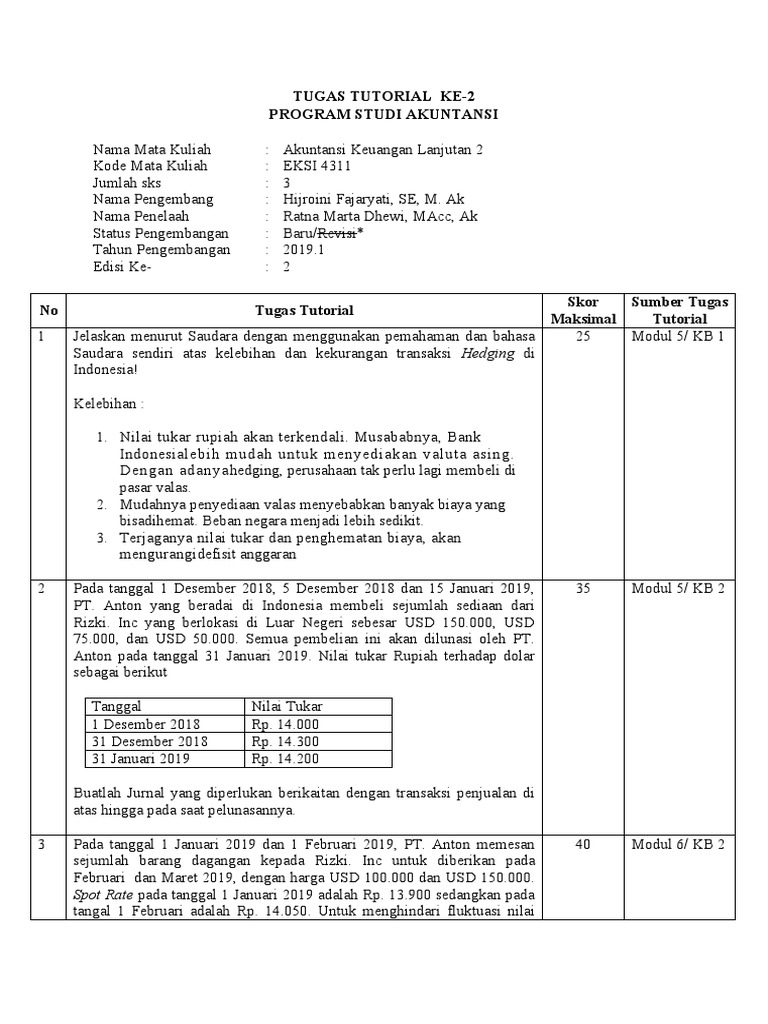 Tugas 2 Akl Ii | PDF | Bisnis