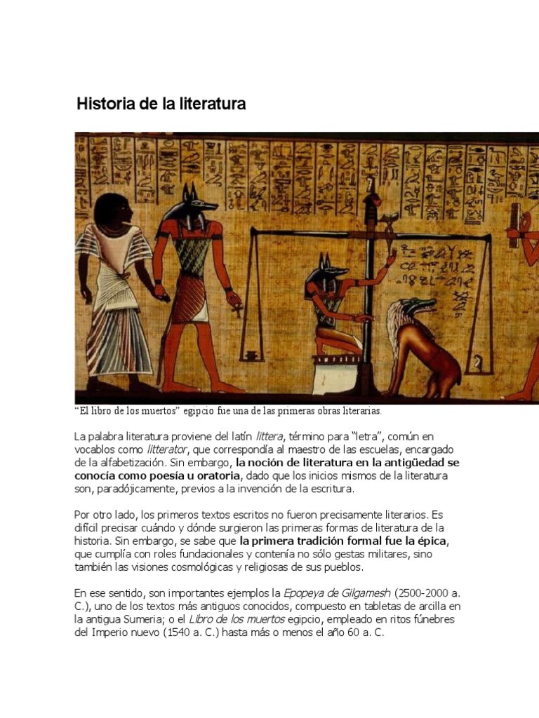 La evolución de la literatura a través de la historia: de sus orígenes ...