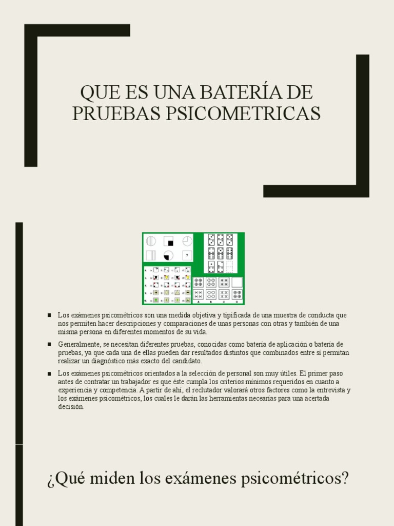 Que Es Una Batería de Pruebas Psicometricas | PDF | Inteligencia | Sicología