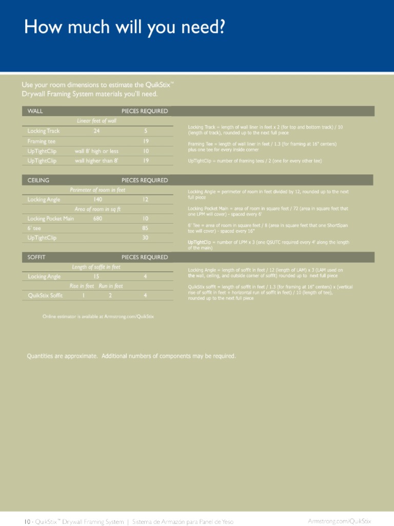QuikStix Estimator Guide | PDF