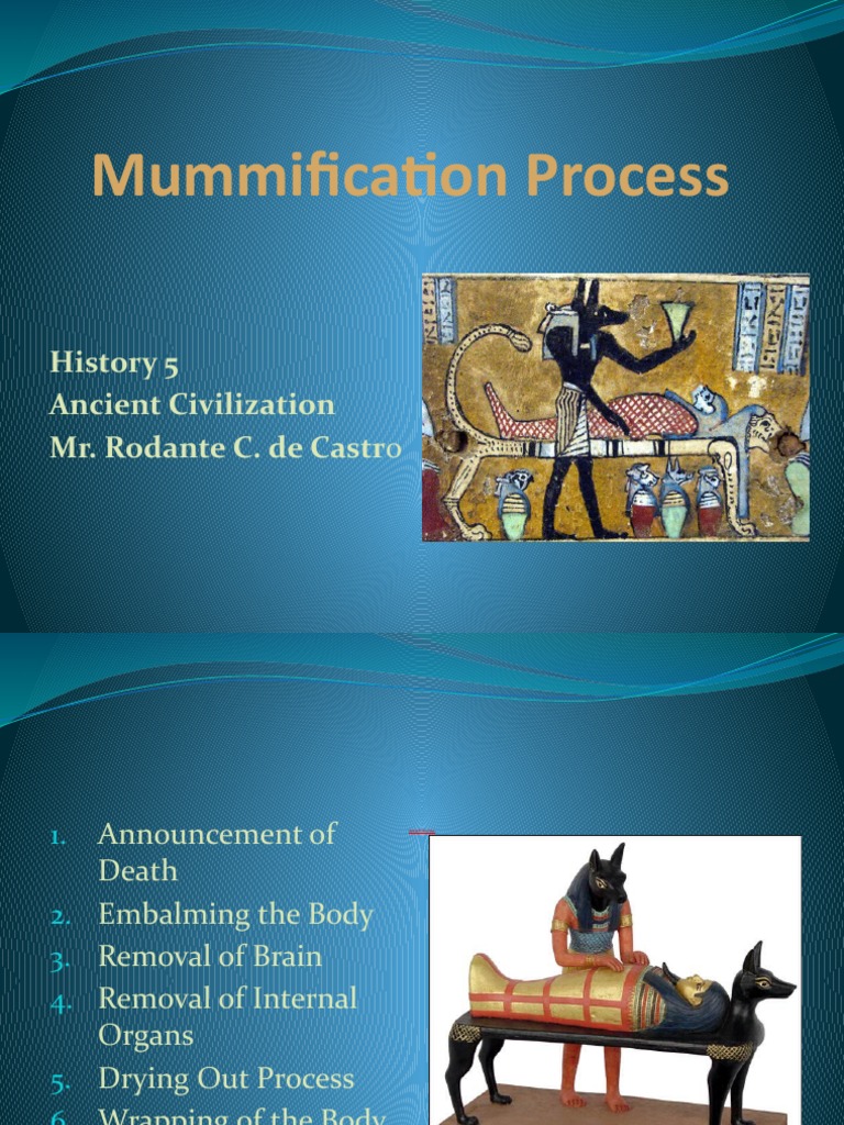 Mummification Process Explained | PDF | Mummy | Ancient Egyptian Religion