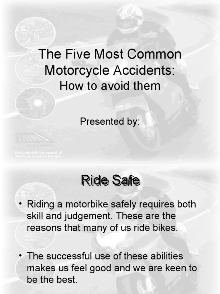 Avoiding Common Motorcycle Accidents | PDF | Traffic Collision | Traffic