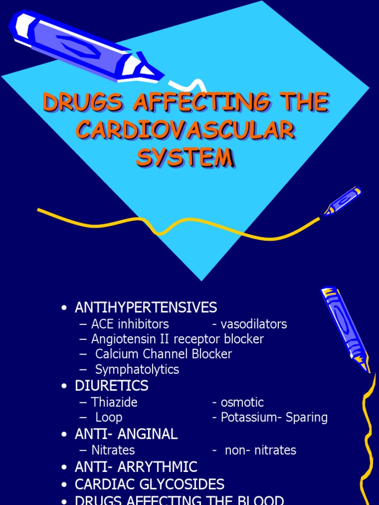 An Overview of Cardiovascular Drugs: Mechanisms of Action, Uses, Side ...