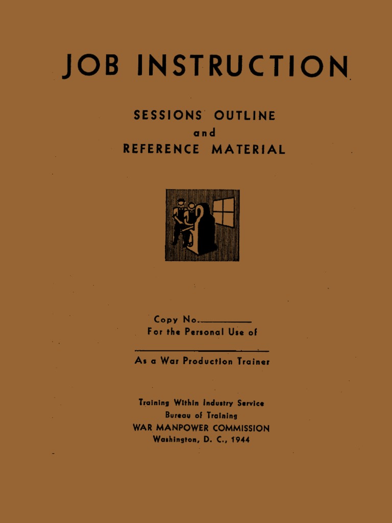 TWI Job Instruction Manual | PDF