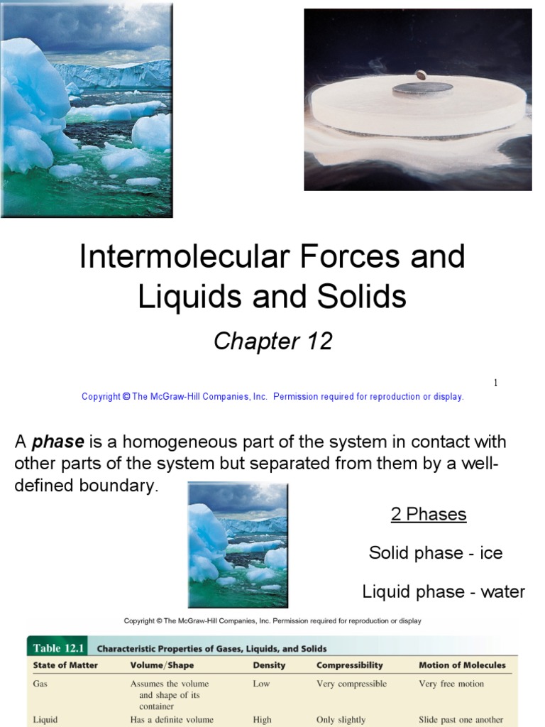 Lecture 2 Liquids and Solids Imfs Etc | PDF | Intermolecular Force ...