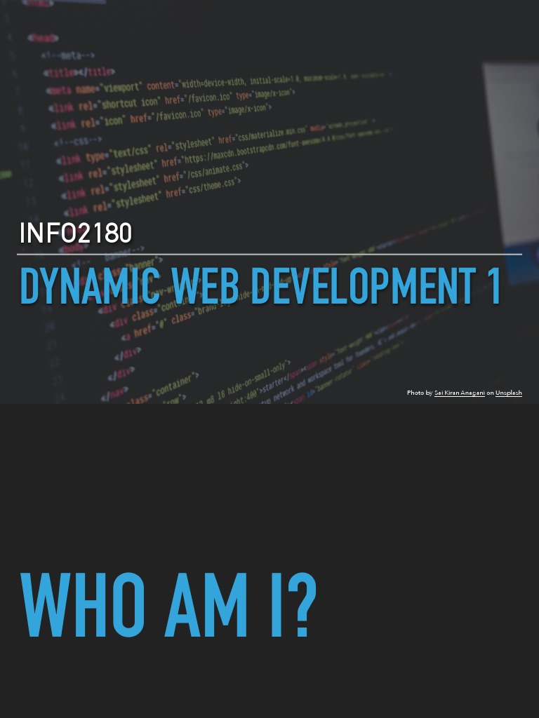 INFO2180: Dynamic Web Development 1 | PDF
