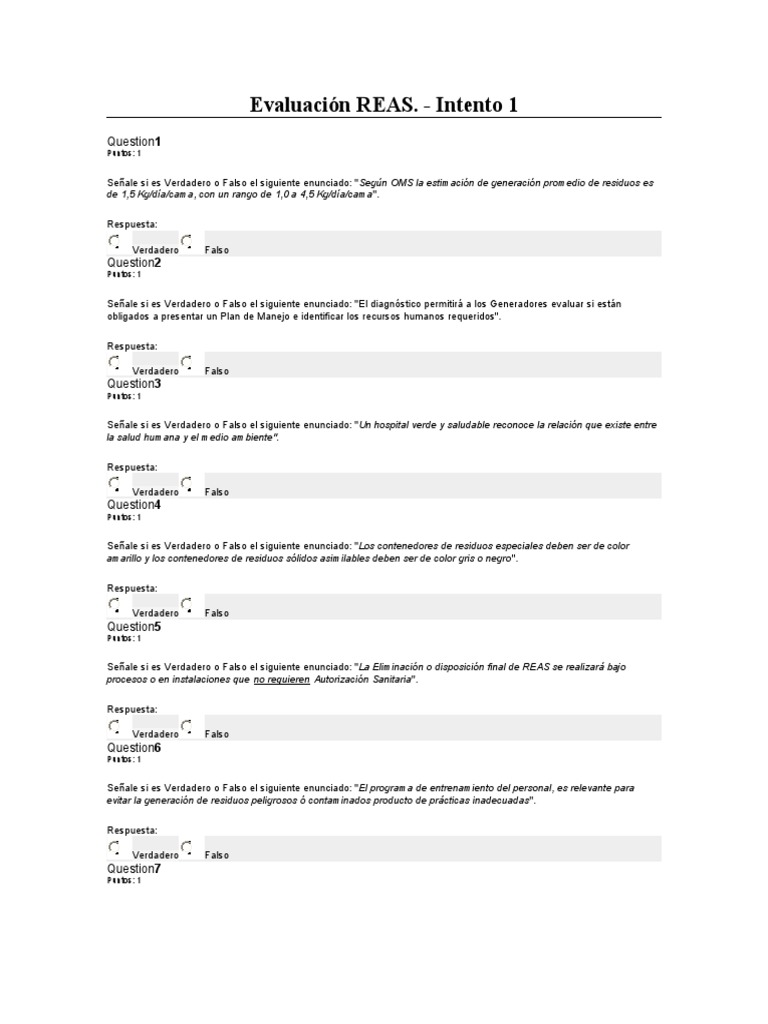 Evaluación REAS | PDF | Residuos | Toxicidad