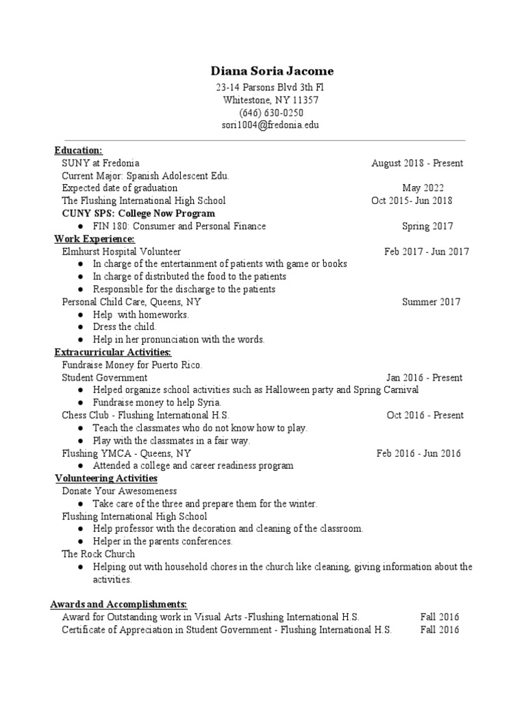 Diana Soria - Resume 1 | PDF | Learning | Behavior Modification