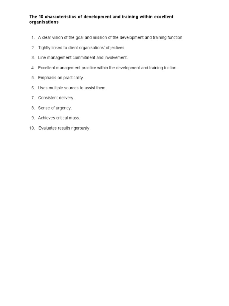 10 Traits of Effective Training Programs | PDF | Business