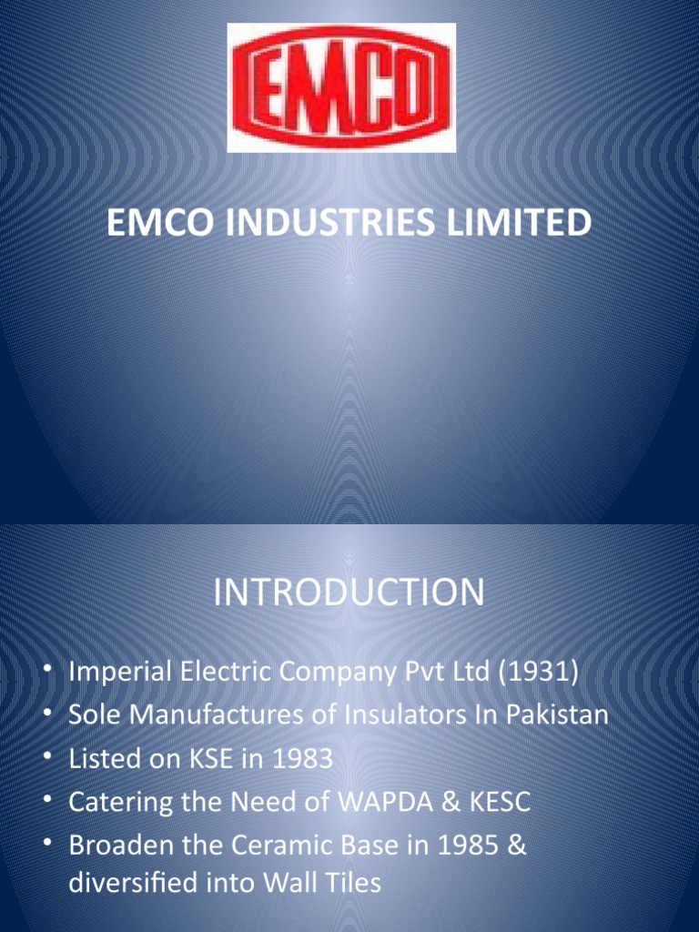 Emco Industries Limited | PDF | Data Warehouse | Business Intelligence