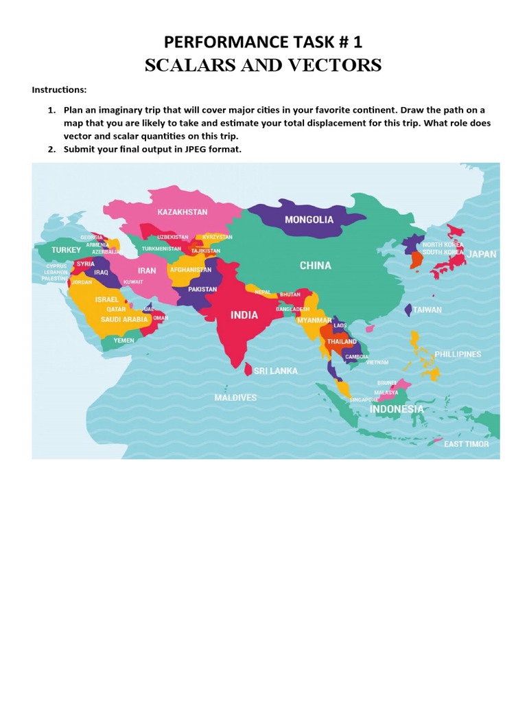 Performance Task # 1 Scalars and Vectors | PDF