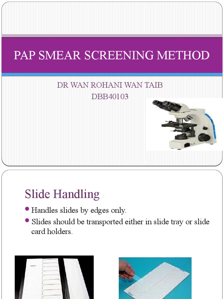 Pap Smear Screening Technique-Dbb40103 2019 | PDF | Staining ...