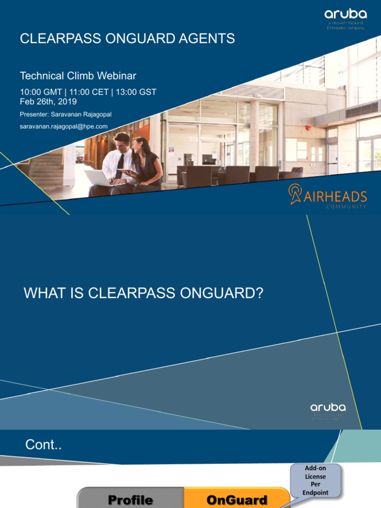 Airheads Tech Talks - Understanding ClearPass OnGuard Agents | PDF | Port (Computer Networking ...