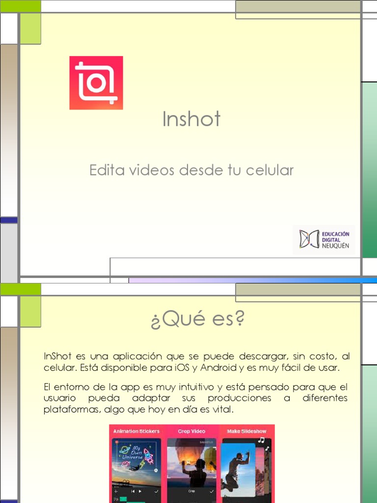 Inshot Tutorial | PDF | Aplicación movil | Informática