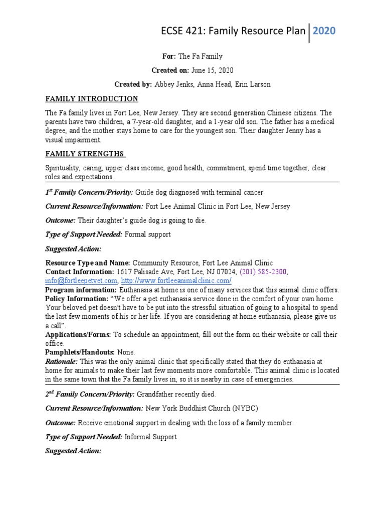 Family Resources | PDF | Health Sciences | Medicine