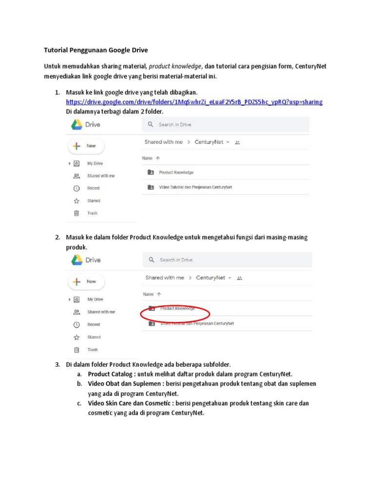 Panduan Google Drive CenturyNet | PDF | Karier & Perkembangan | Bisnis