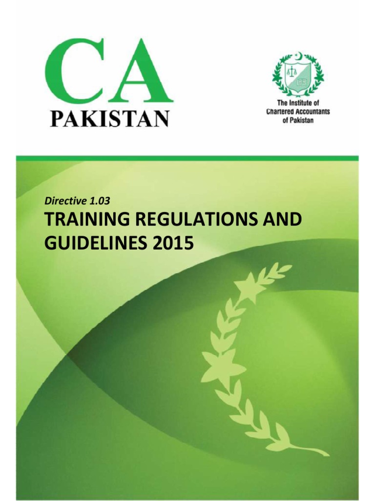 Training Regulations and Guidelines 2015: Directive 1.03 | PDF