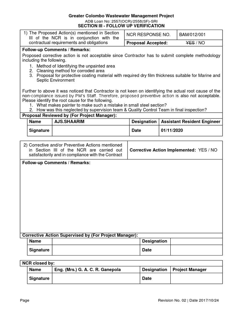 NCR Response and Action Plan Guide | PDF | Government | Business