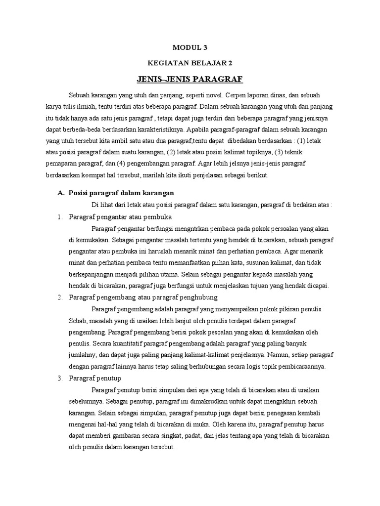 Keterampilan Menulis Modul 3 KB 2 | PDF