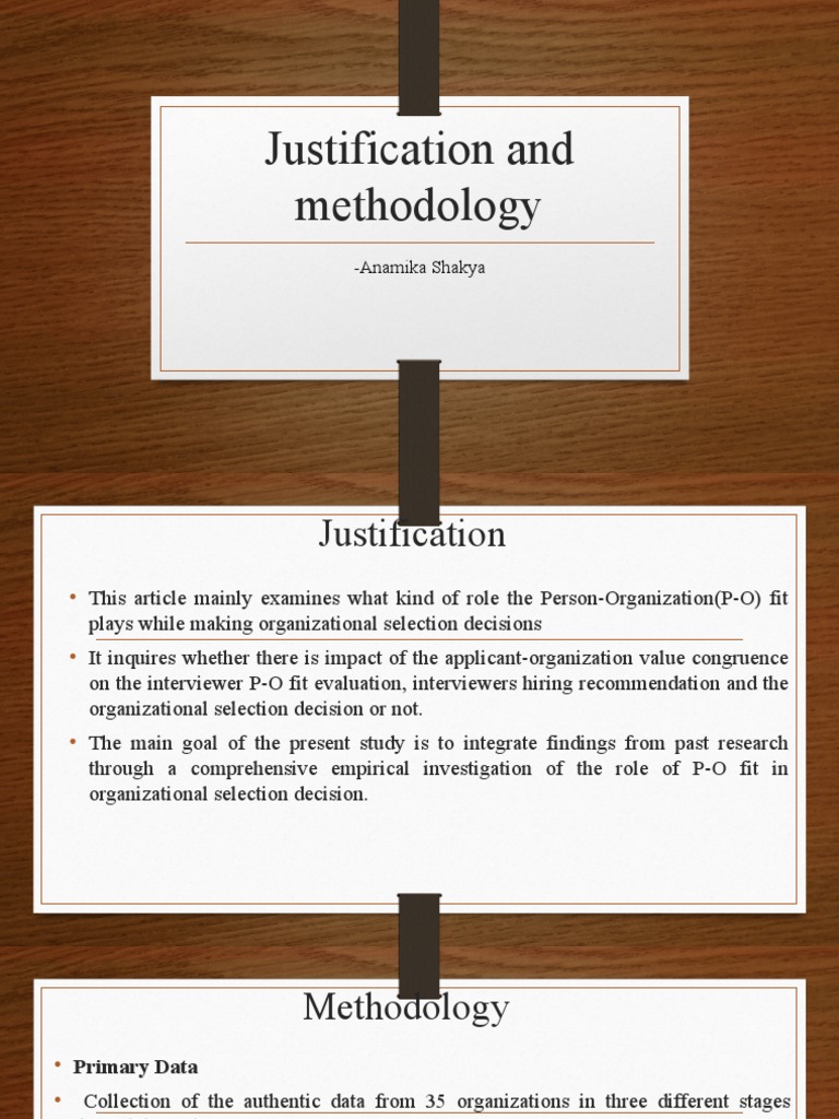 Justification and Methodology | PDF