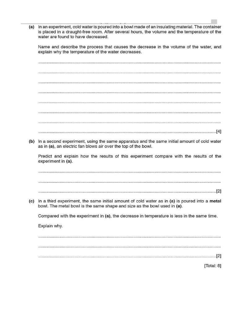 2016 Thermal Properties and Temperature Igcse PDF | PDF