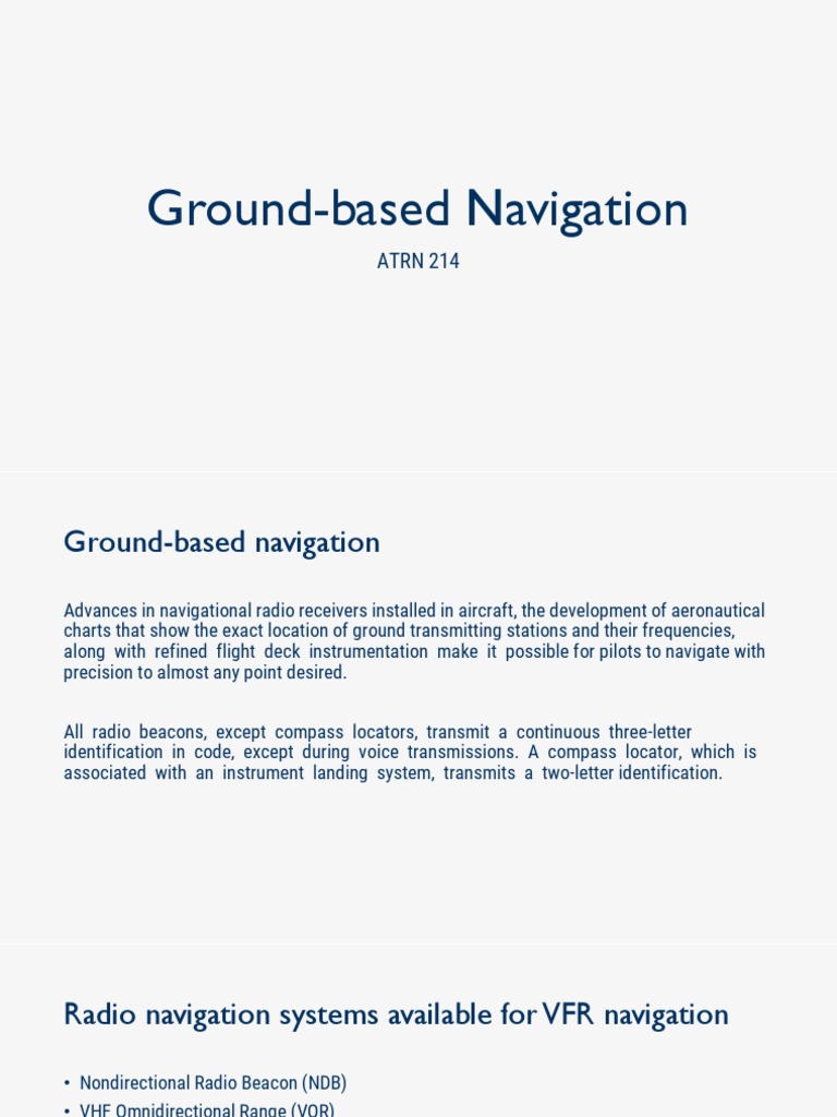Ground-Based Navigation (Week 9) | PDF | Water Transport | Radio Technology