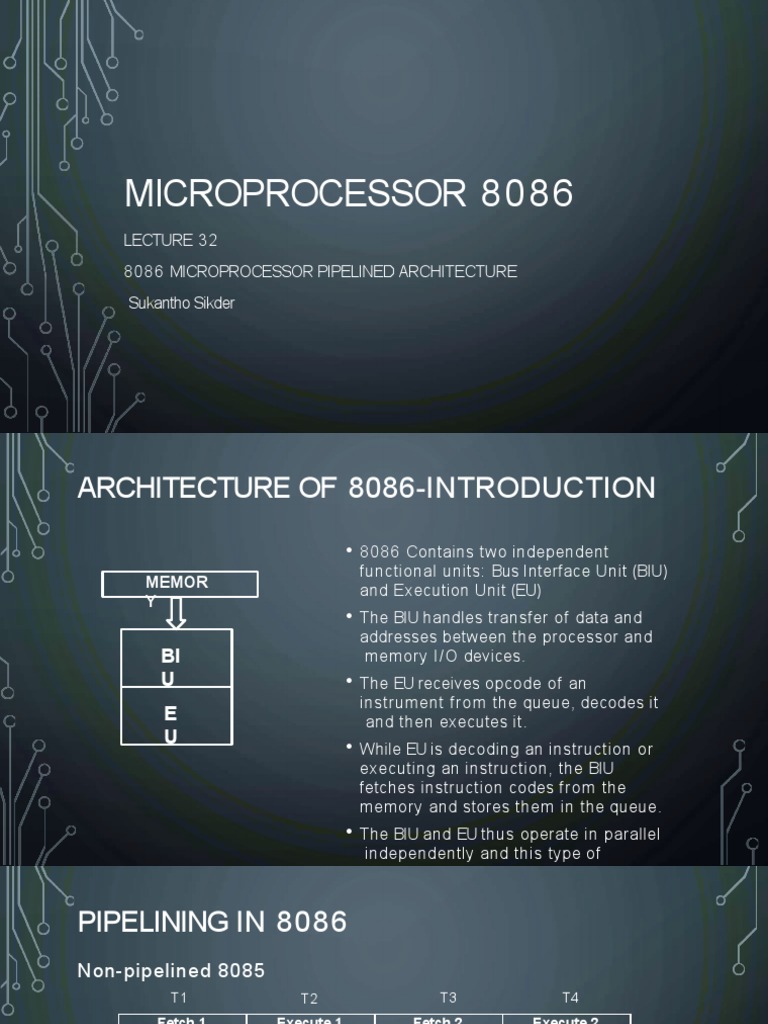 8086 Microprocessor Pipelined Architecture | PDF | Computers