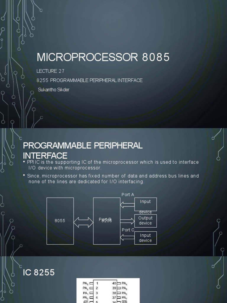 8255 Programmable Peripheral Interface | PDF | Electronic Design | Computer Data