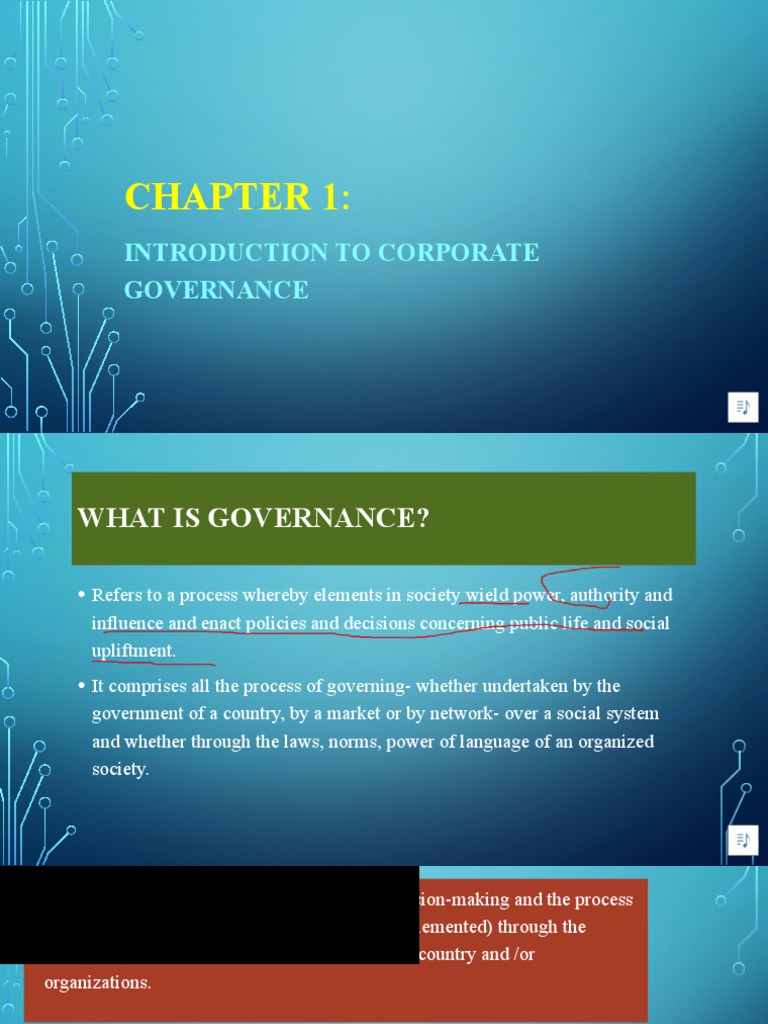 Introduction To Corporate Governance | PDF | Governance | Corporate ...