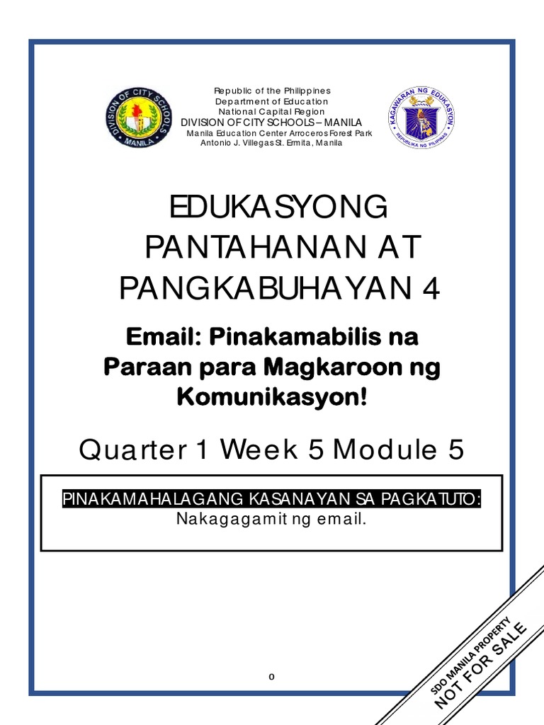 EPP 4 - Q1 - W5 - Mod5 PDF | PDF