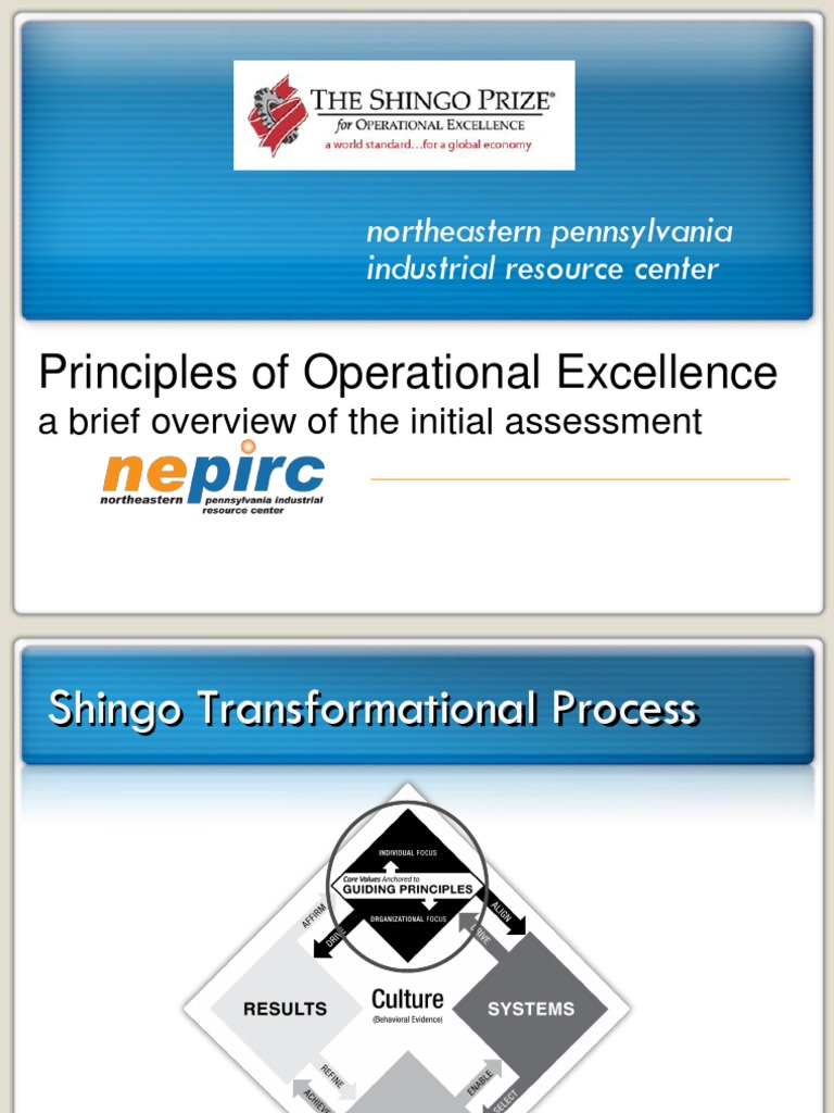Shingo Operational Excellence | PDF | System | Goal