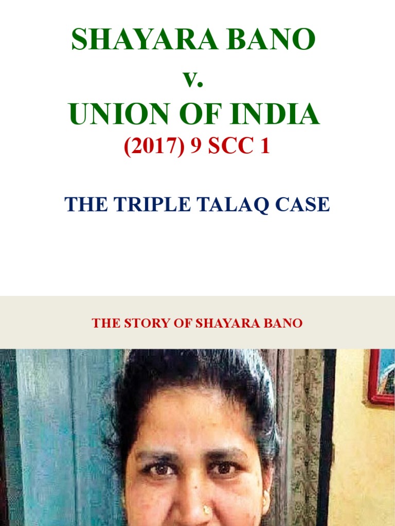 Shayara Bano v. Union of India: The Triple Talaq Case | PDF | Sharia | Virtue