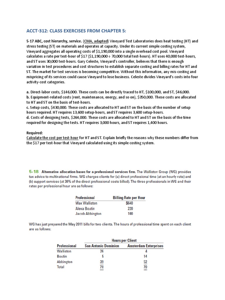 Chapter 5 - Activity Based Costing Problems | PDF | Cost | Engines