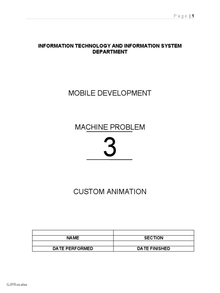 Machine Problem 3 - Custom Animation | PDF | Software Development ...