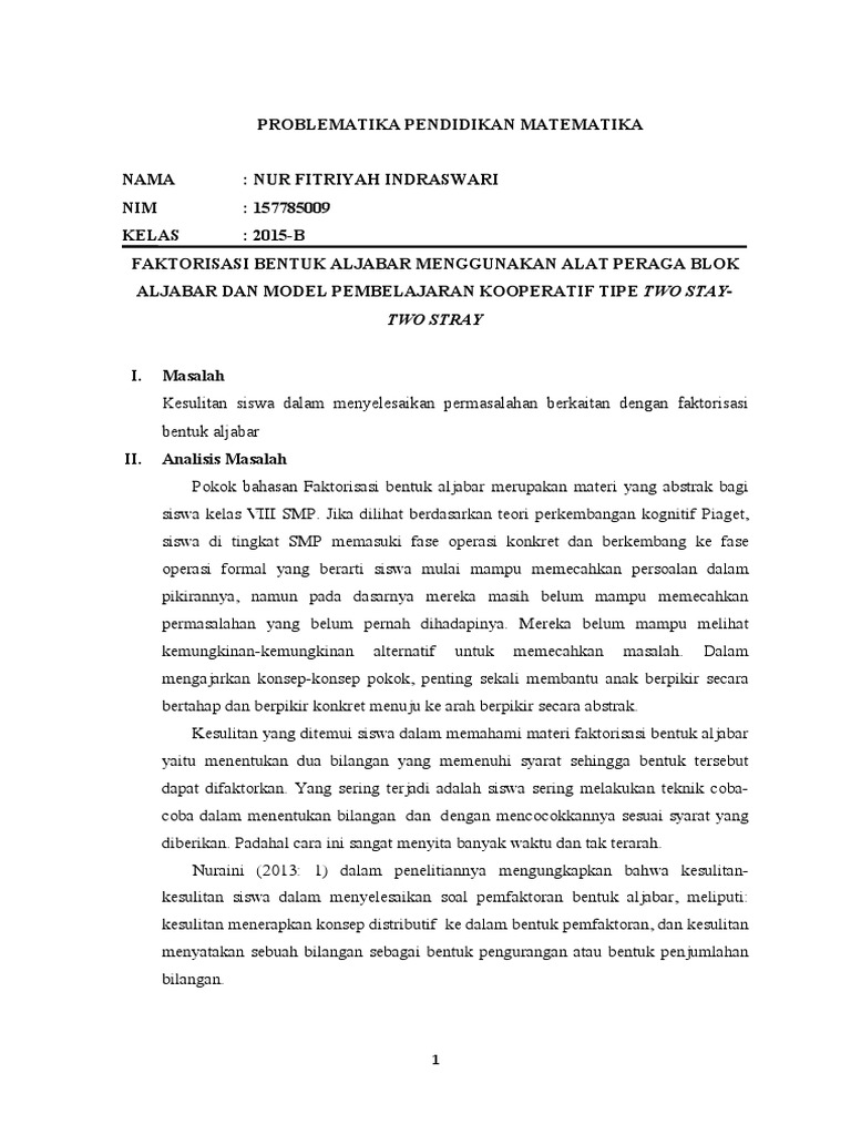 Problematika Pendidikan Matematika | PDF
