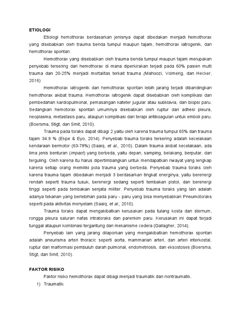 Hemothorax Pdf