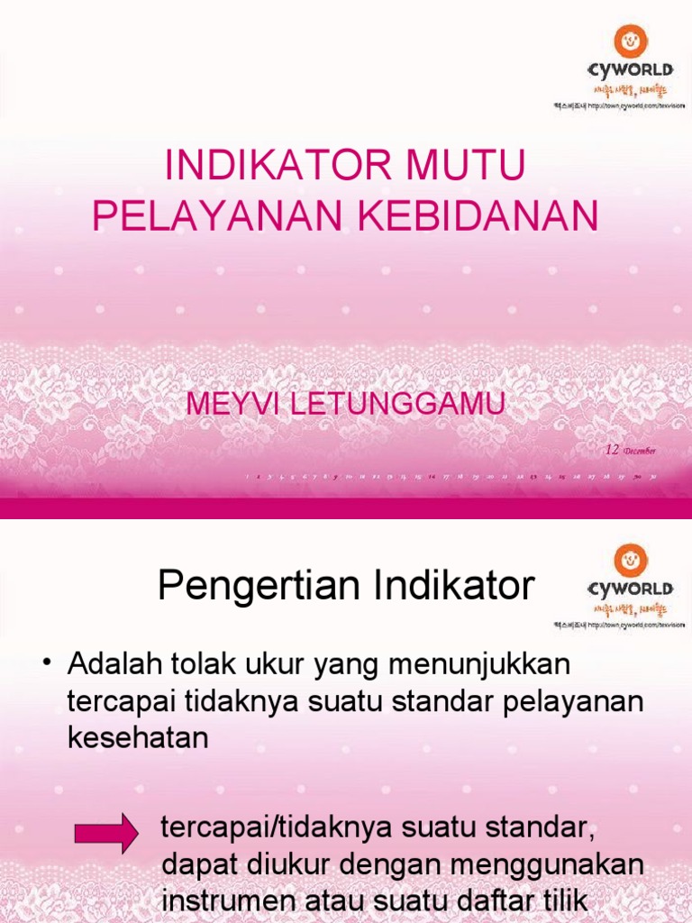 Indikator Mutu Pelayanan Kebidanan | PDF