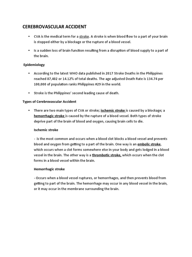 An Overview of Cerebrovascular Accidents (Stroke): Types, Risk Factors ...