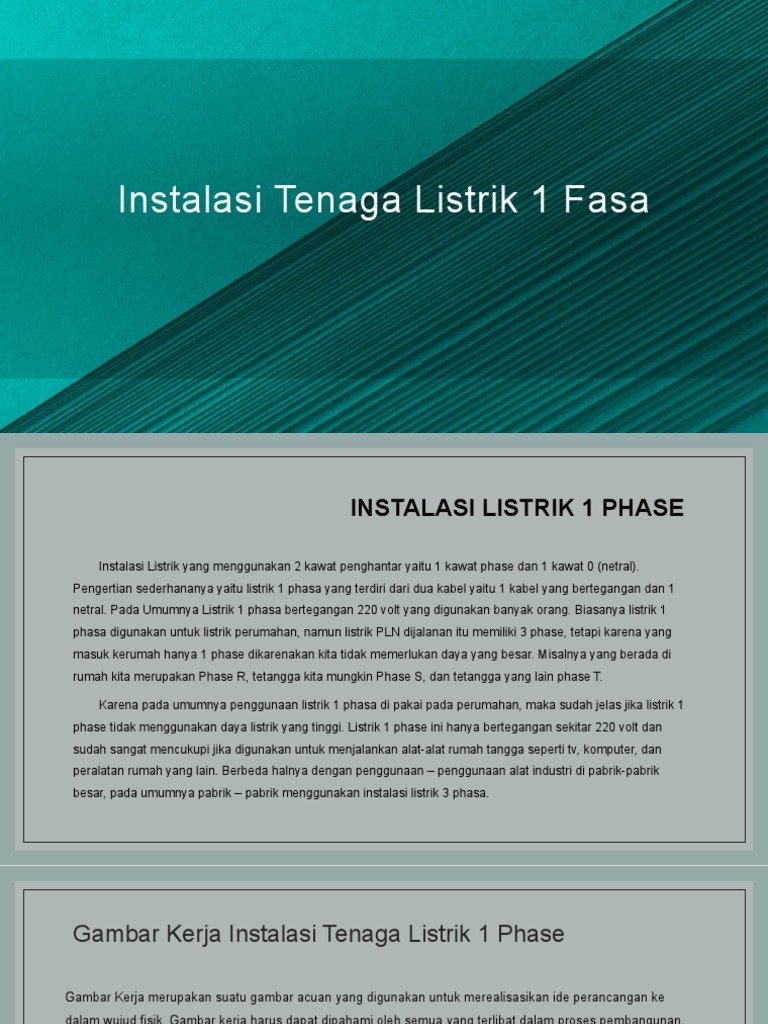 Prinsip Kerja ITL 1 Fasa | PDF