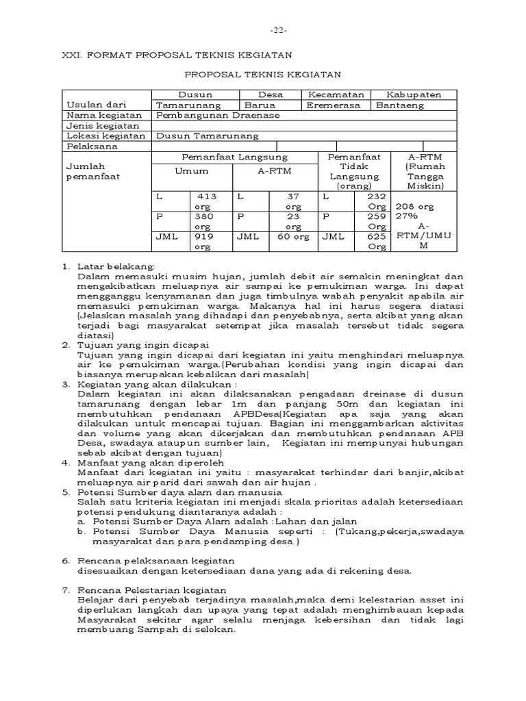 PROPOSAL Drainase | PDF